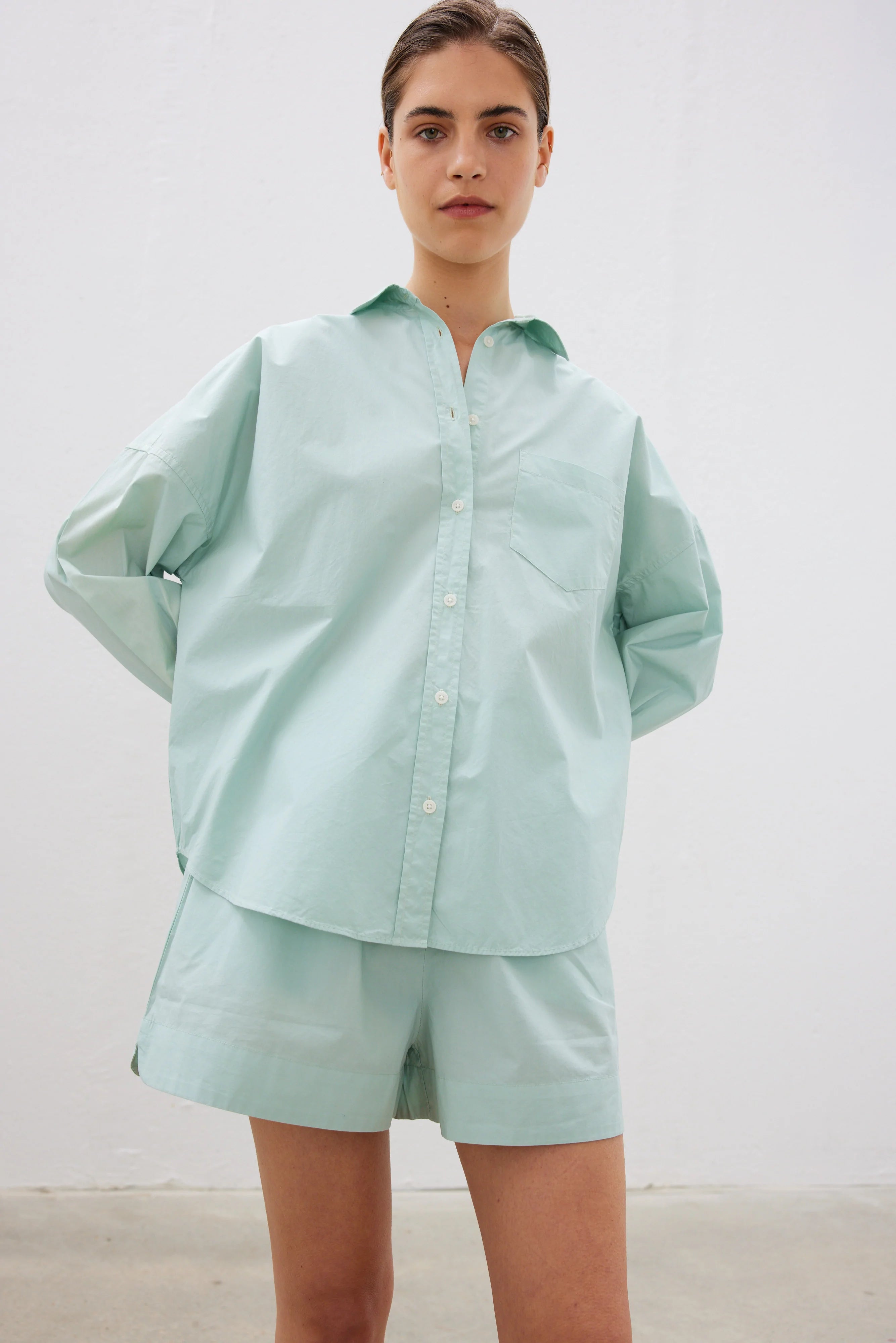 The Chiara Shirt in Harbour Grey – Good Day Lifestyle Co.