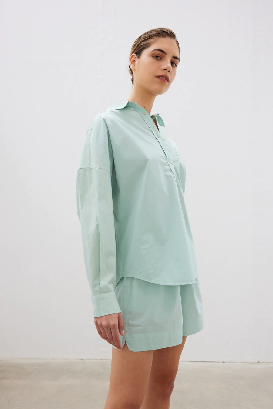 The Chiara Shirt in Harbour Grey – Good Day Lifestyle Co.