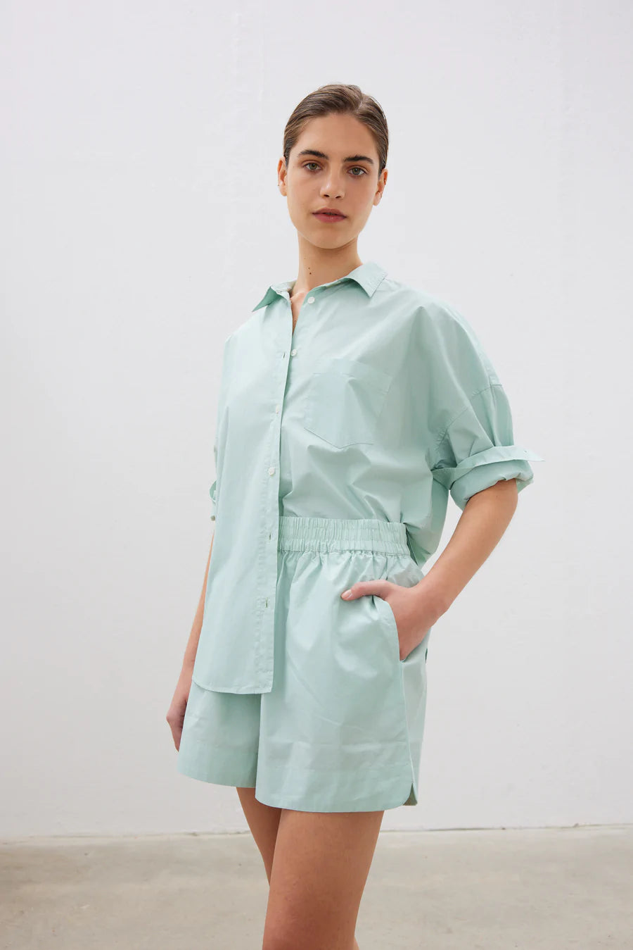 The Chiara Shirt in Harbour Grey – Good Day Lifestyle Co.