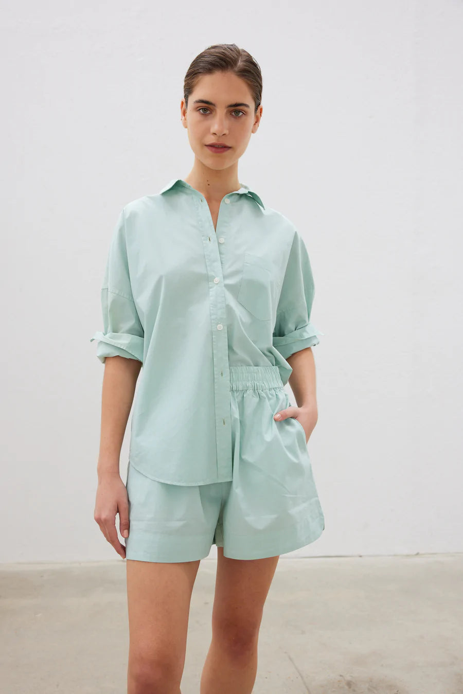 The Chiara Shirt in Harbour Grey – Good Day Lifestyle Co.
